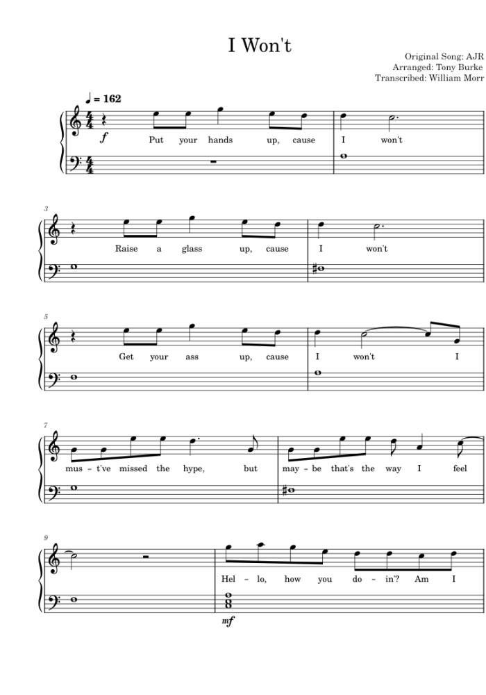 AJR - I Won't (Drums) SQ TTS Computer AI Voice Soundboard