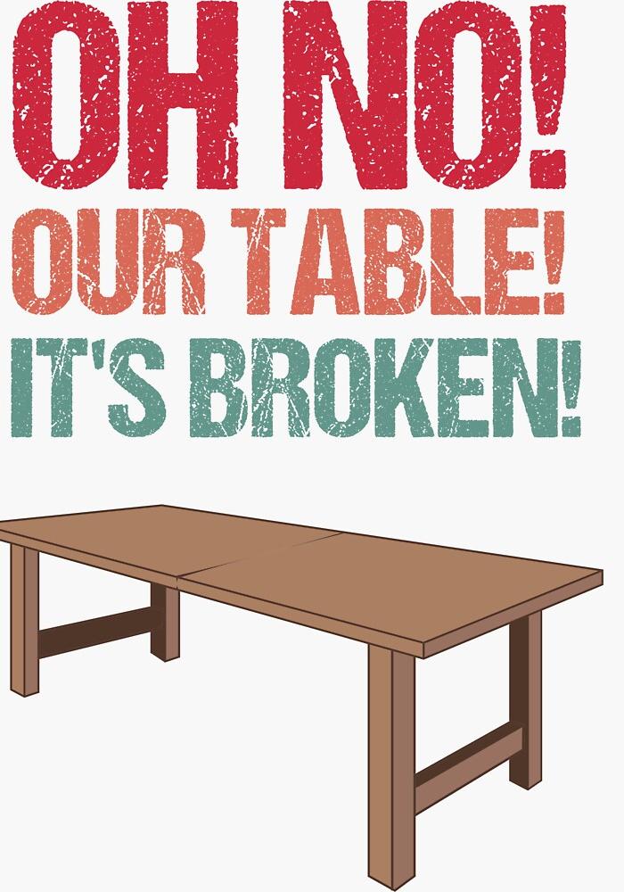 Oh no are table its broken TTS Computer AI Voice Soundboard